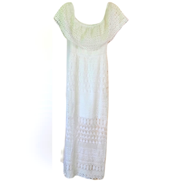 Gianni Bini | Dresses | Gianni Bini Womens Size Xs White Crochet Long ...